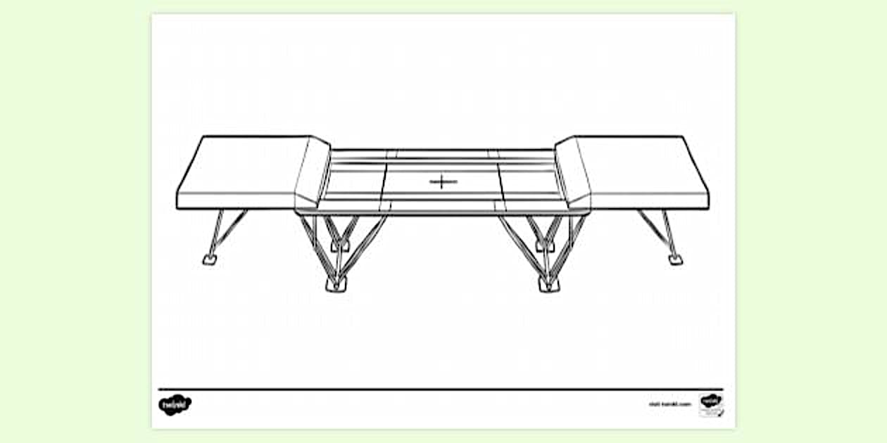 Trampoline Colouring Sheet (teacher made) - Twinkl