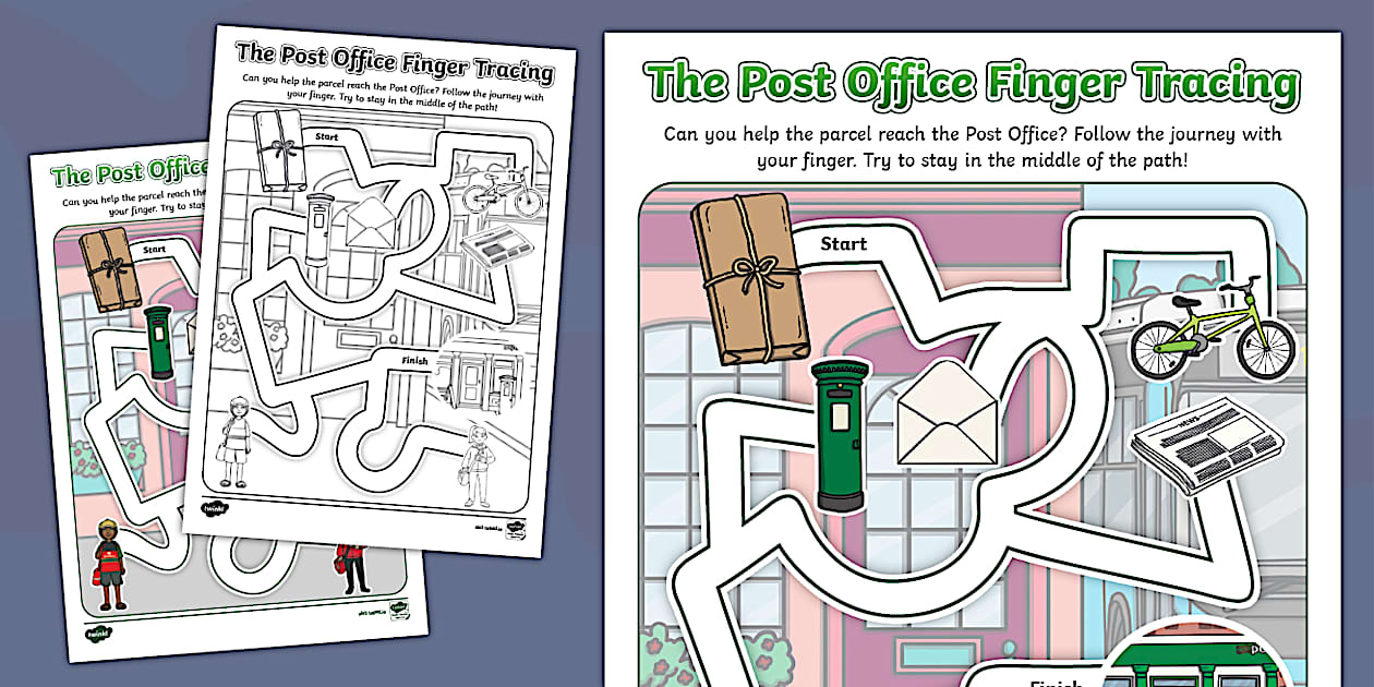 The Post Office Finger Tracing Activity (teacher made)