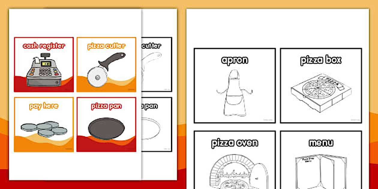 Pizza Shop Dramatic Play Labels (teacher made) - Twinkl