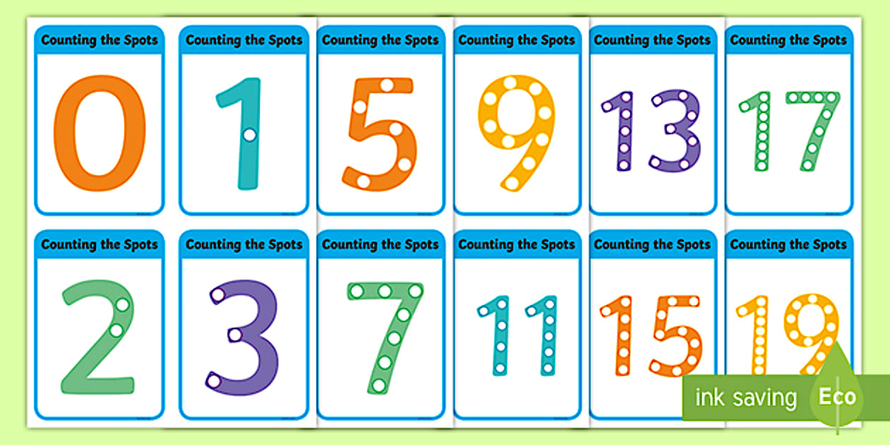 Count The Spots 020 Flash Cards (Teacher-Made) - Twinkl