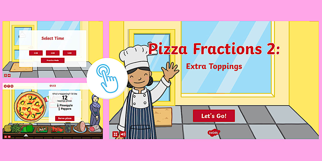 Pizza Themed Fraction Games - KS1 - Twinkl Go! - Twinkl