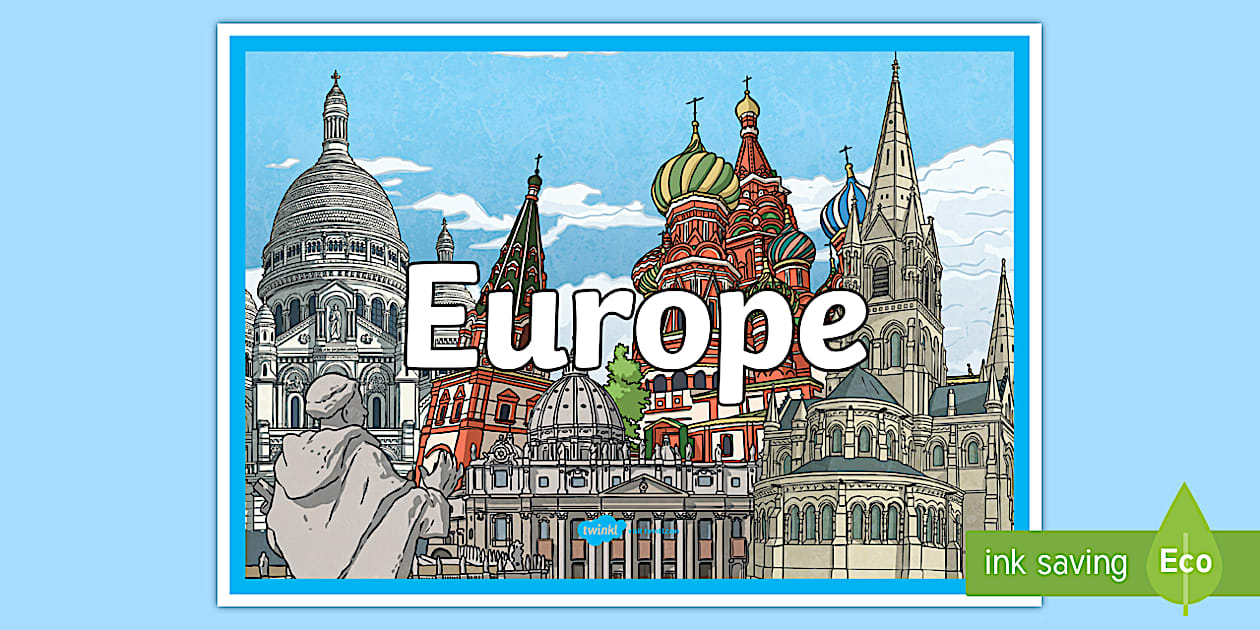 Europe Topic Display Poster - Europe Display Banner - Twinkl