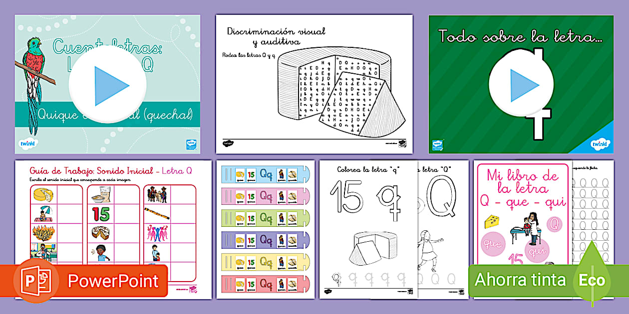 Pack cuentoletras: La letra Q (Teacher-Made) - Twinkl
