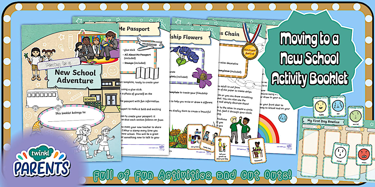 Moving to a New School Activity Booklet (Ages 5 - 7)