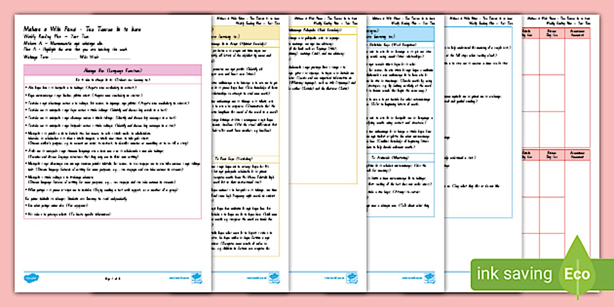 Mahere Pānui Tau Tuarua Te Reo Māori / English - Twinkl