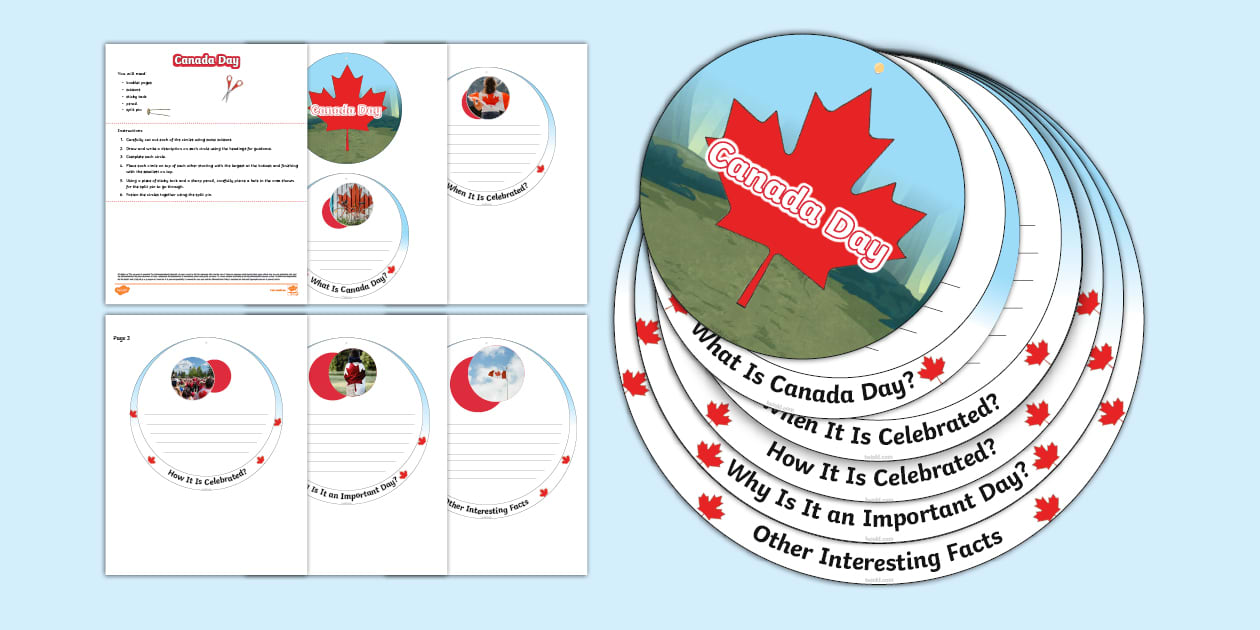 Canada Day Circles Booklet - Twinkl Festivals - Twinkl