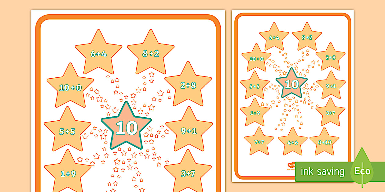 Star Bonds to 10 Poster (Teacher-Made) - Twinkl