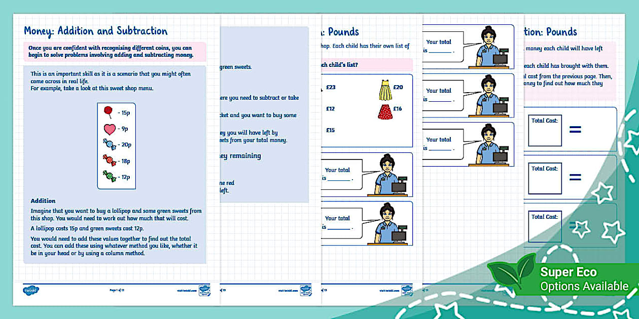 Money: Addition and Subtraction (Ages 6 - 7) (Teacher-Made)