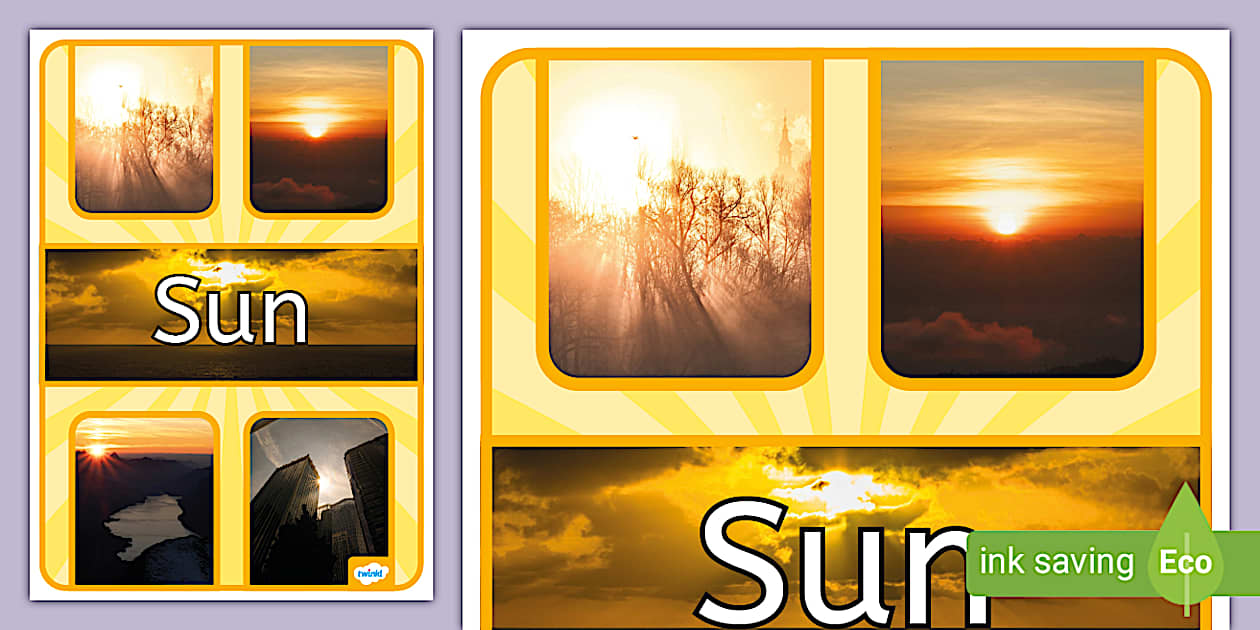 Sun Photo Display Poster (Teacher-Made) - Twinkl