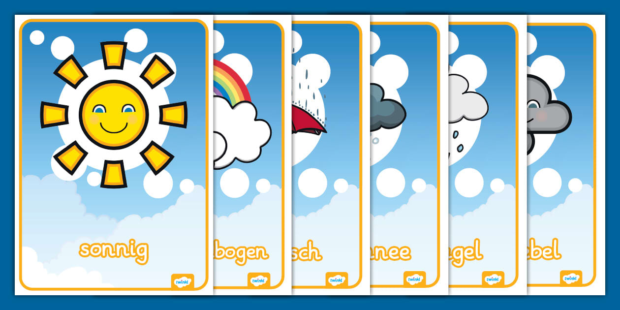 DaZ: Wetter - Wort- und Bildkarten (teacher made) - Twinkl