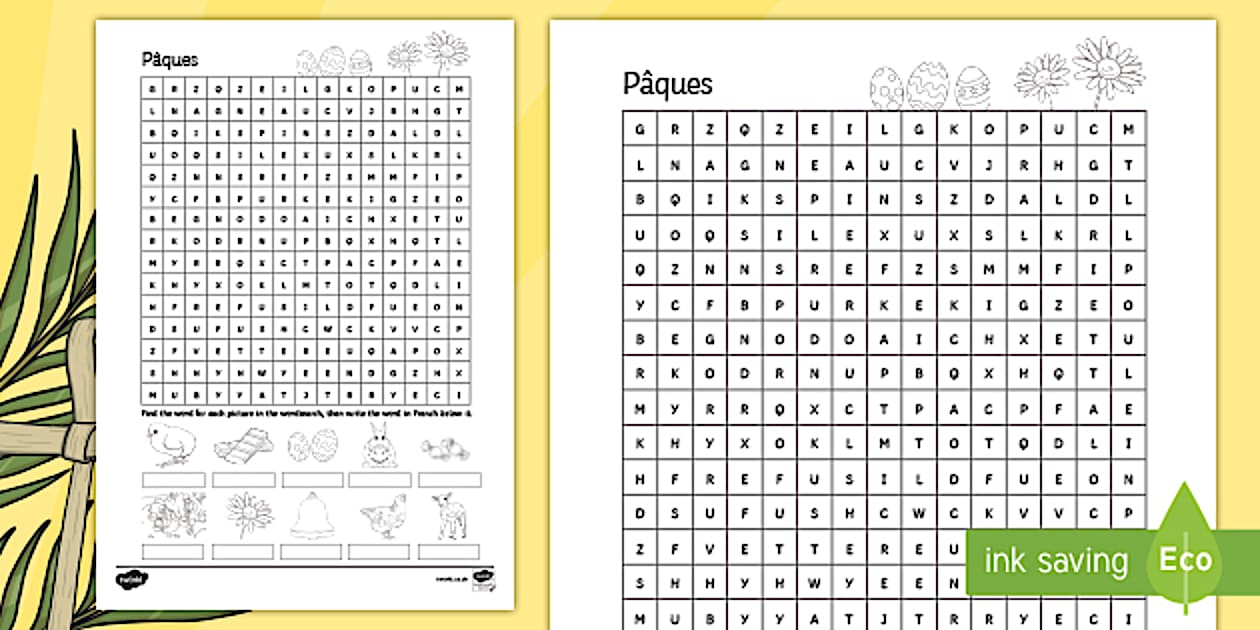 French Easter Word Search French (teacher made) - Twinkl
