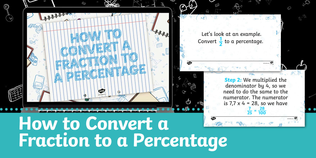 Gr7 Maths How to Convert a Fraction to a Percentage - Video