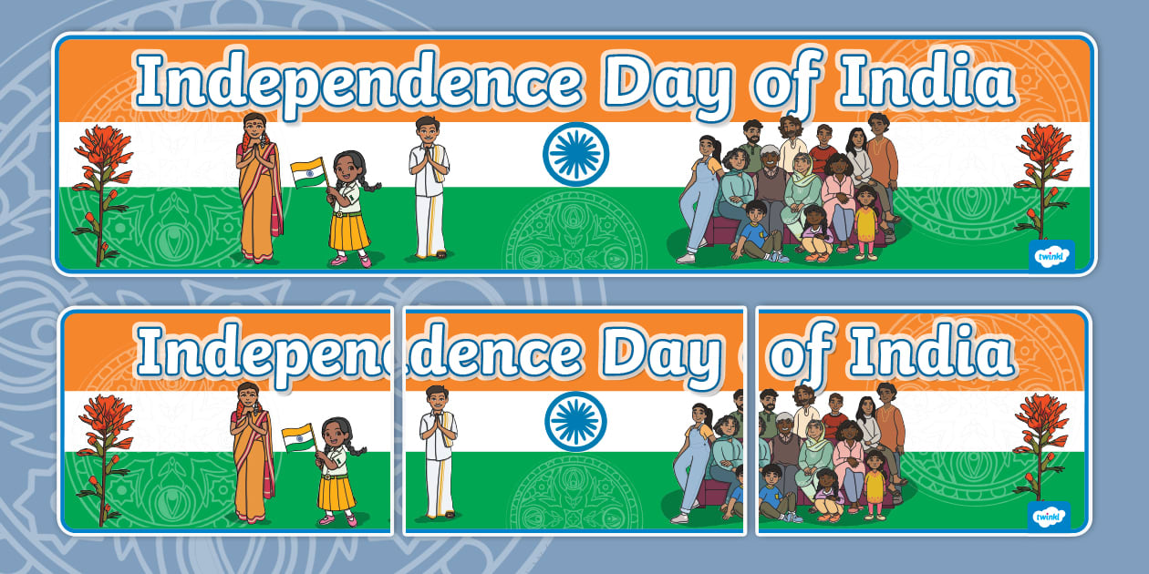 Independence Day of India Display Banner (professor feito)