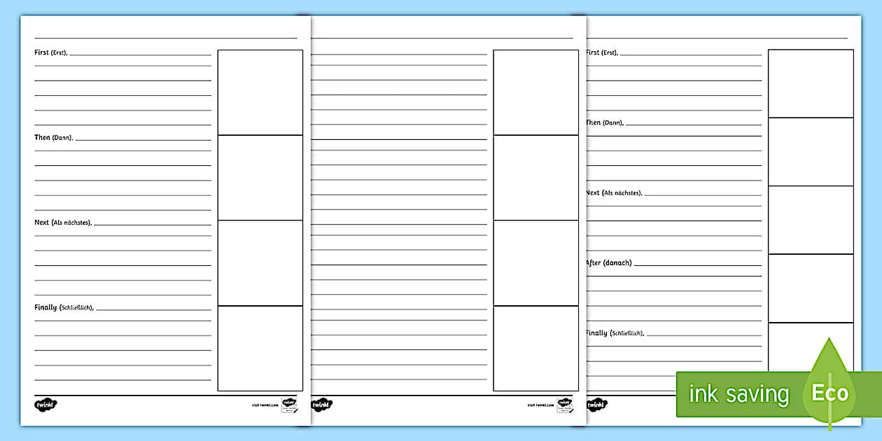 Recount Writing Frames English/German (teacher made)