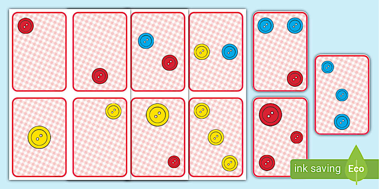 👉 Buttons Subitising Cards 1-3 (teacher made) - Twinkl