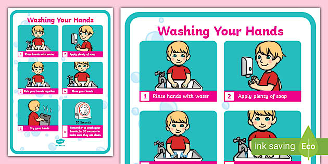 Editable Washing Your Hands Display Sign (teacher made)