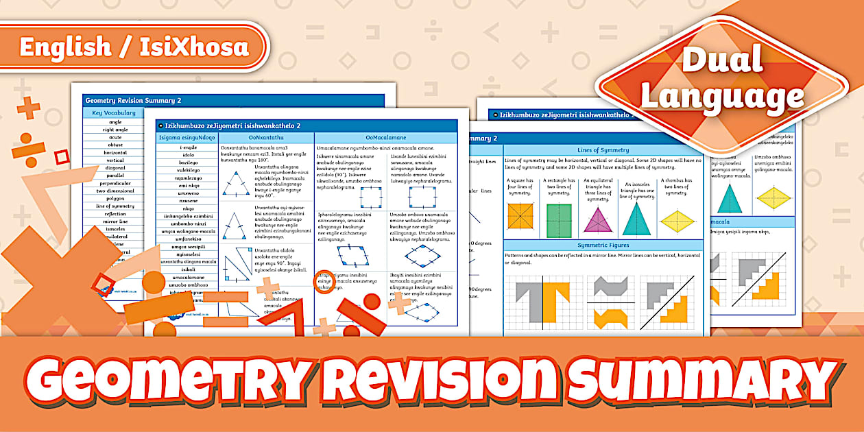 Gr 7 Term 2 - Geometry Revision Summary 2: isiXhosa/English