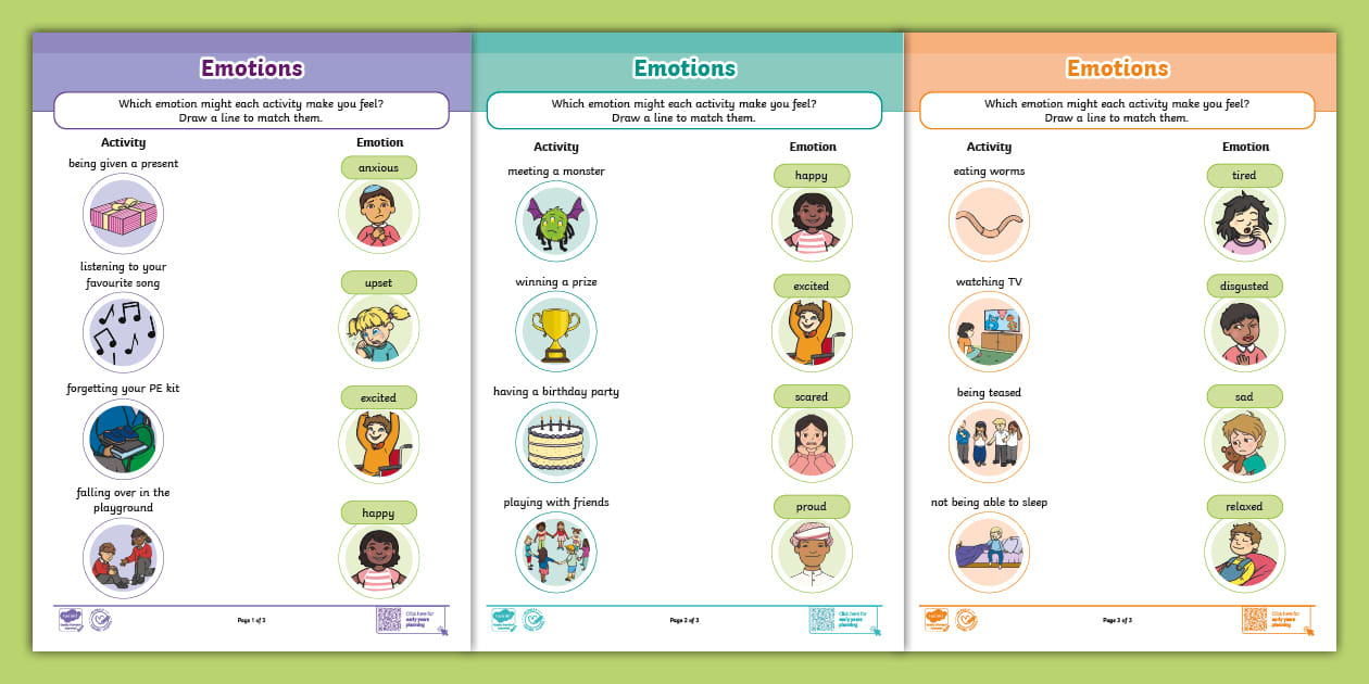Feelings and Emotions Worksheets | Twinkl Learning Resources
