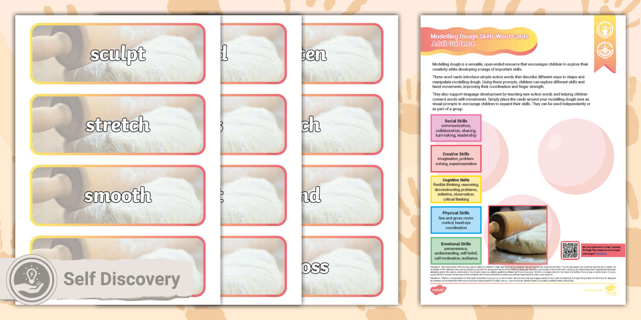 Modelling Dough Skills Word Cards (teacher made) - Twinkl