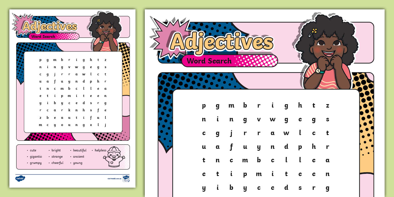 Adjectives Word Search | English | Twinkl Australia - Twinkl