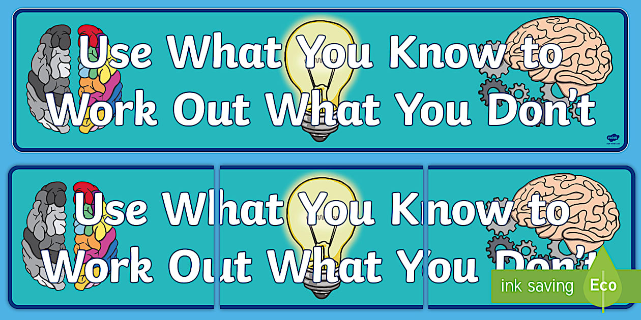 Use What You Know Display Banner (teacher made) - Twinkl