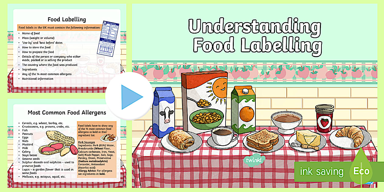 Understanding and Reading Food Labelling Lesson Plan Ppt