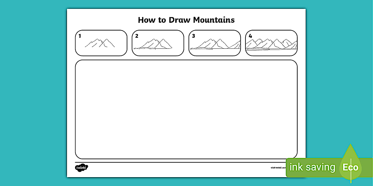 How to Draw Mountains (teacher made) - Twinkl
