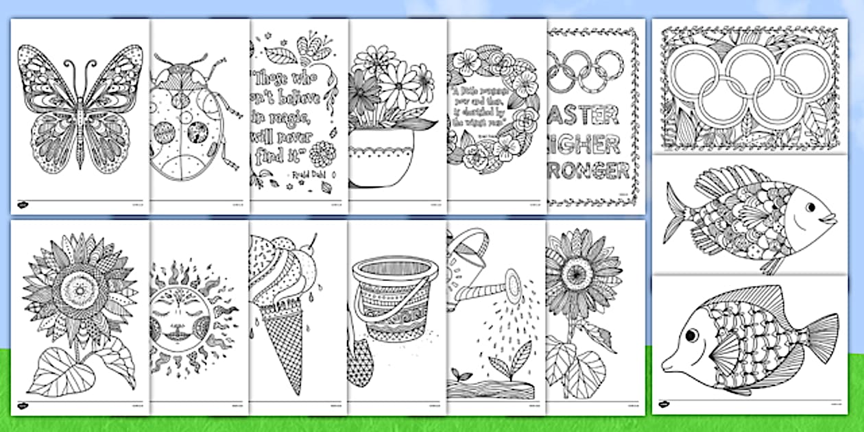 Summer Holiday Mindfulness Coloring Bumper Resource Pack