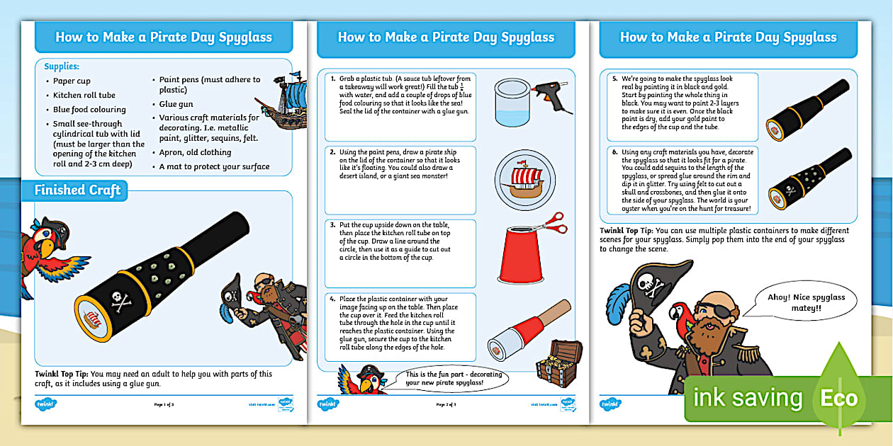 International Talk Like a Pirate Day - Pirate Spyglass Craft