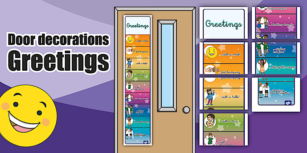 Door decorations: Greetings