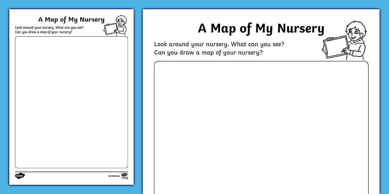 A Map of My Nursery Activity Sheet (teacher made) - Twinkl