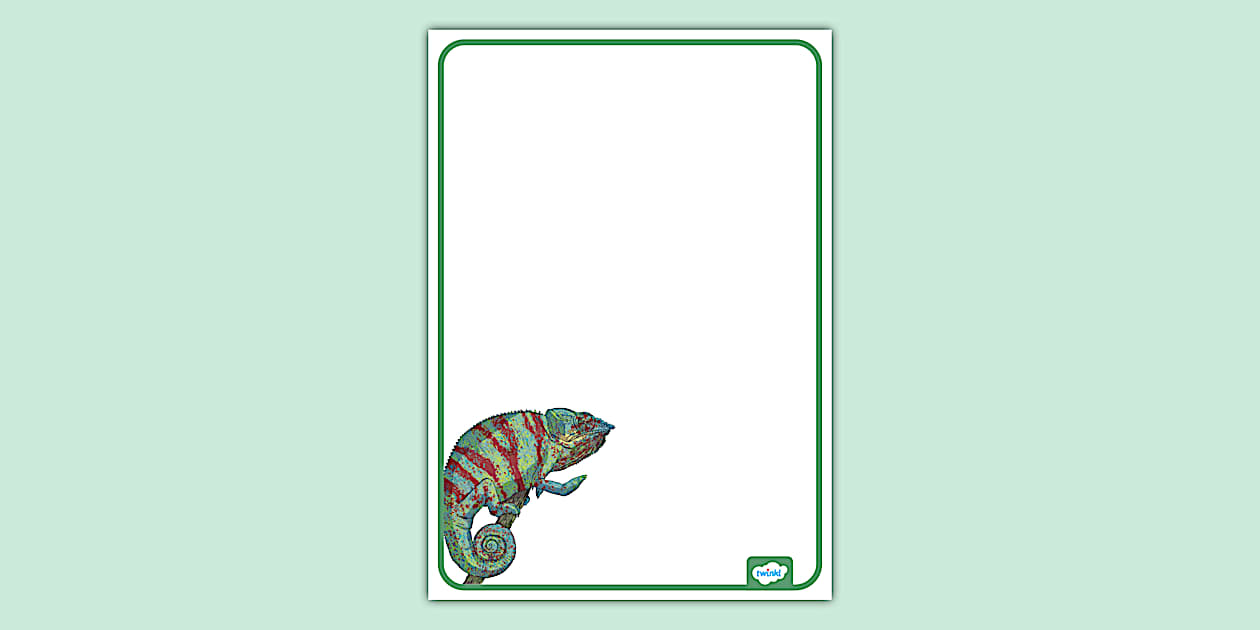 Panther Chameleon Page Border | Page Borders | Twinkl