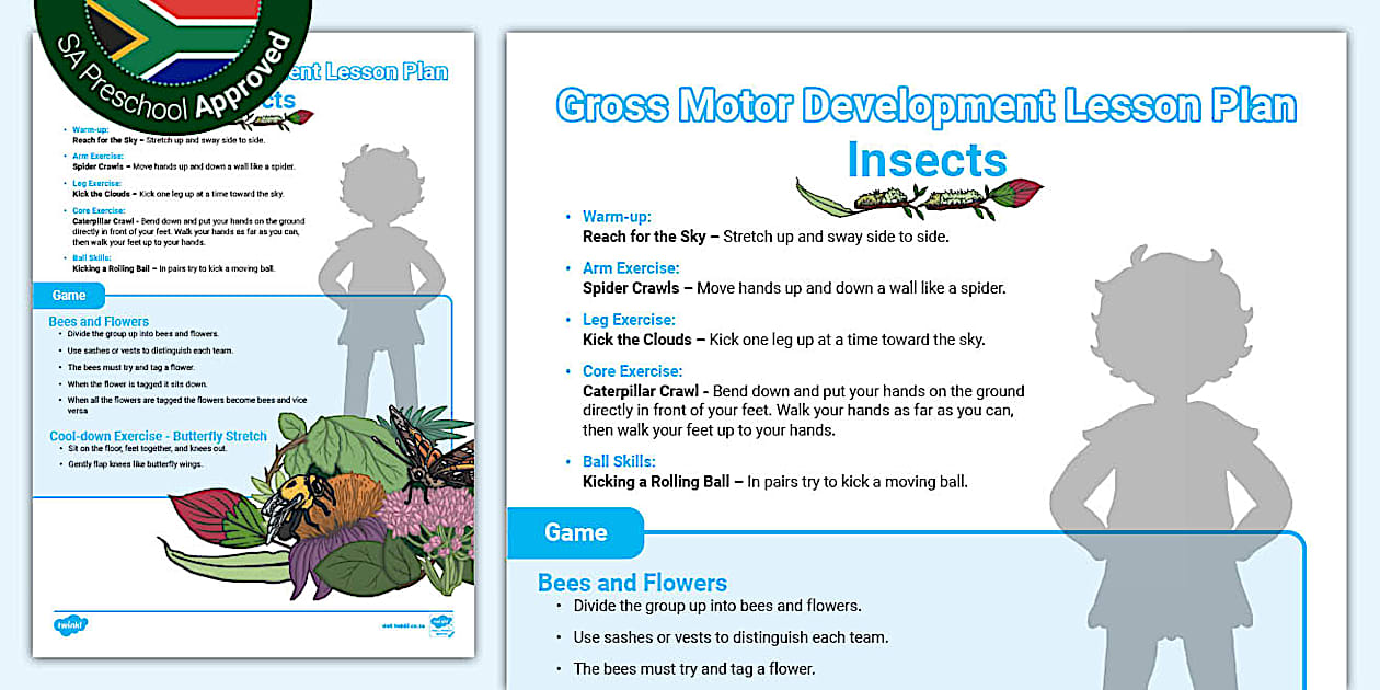 Preschool Gross Motor Development Lesson Plan - Insects