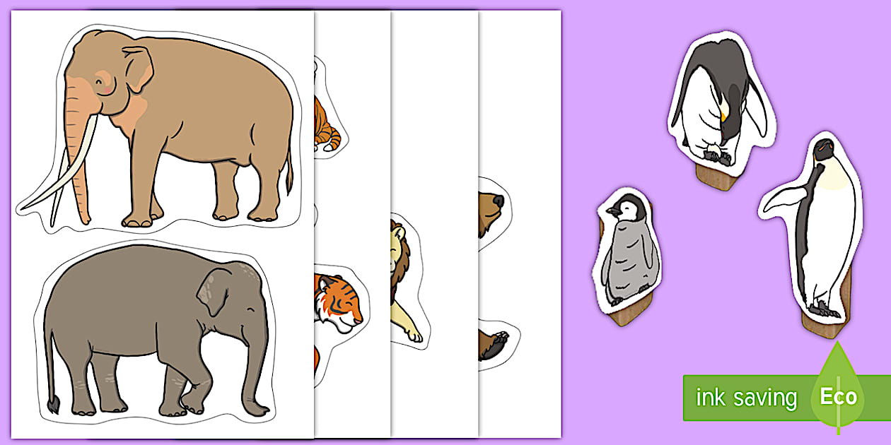 Zoo Animal Small World Characters (teacher made) - Twinkl