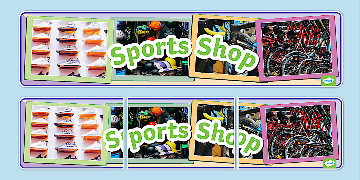Sports Shop Photo Display Banner (Teacher-Made) - Twinkl