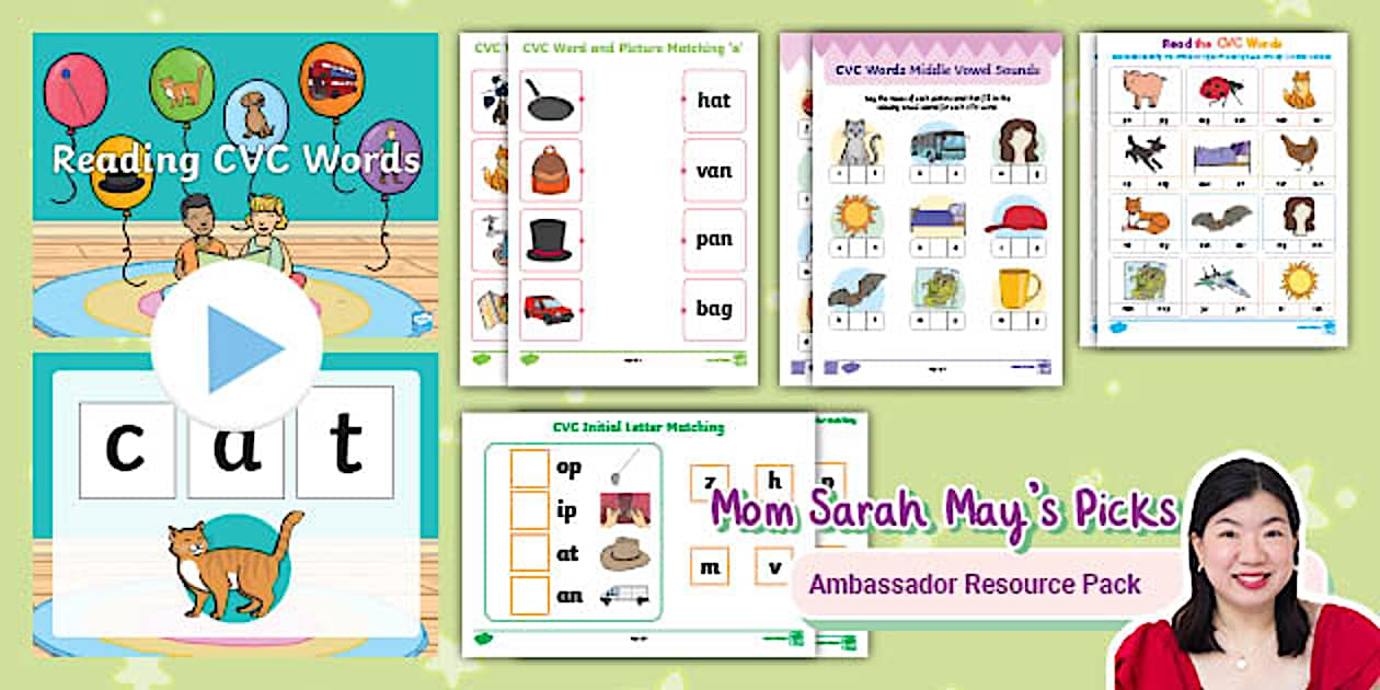 Fun Learning Pack for Kids: CVC Activities | Pre-K - Grade 1 | Twinkl