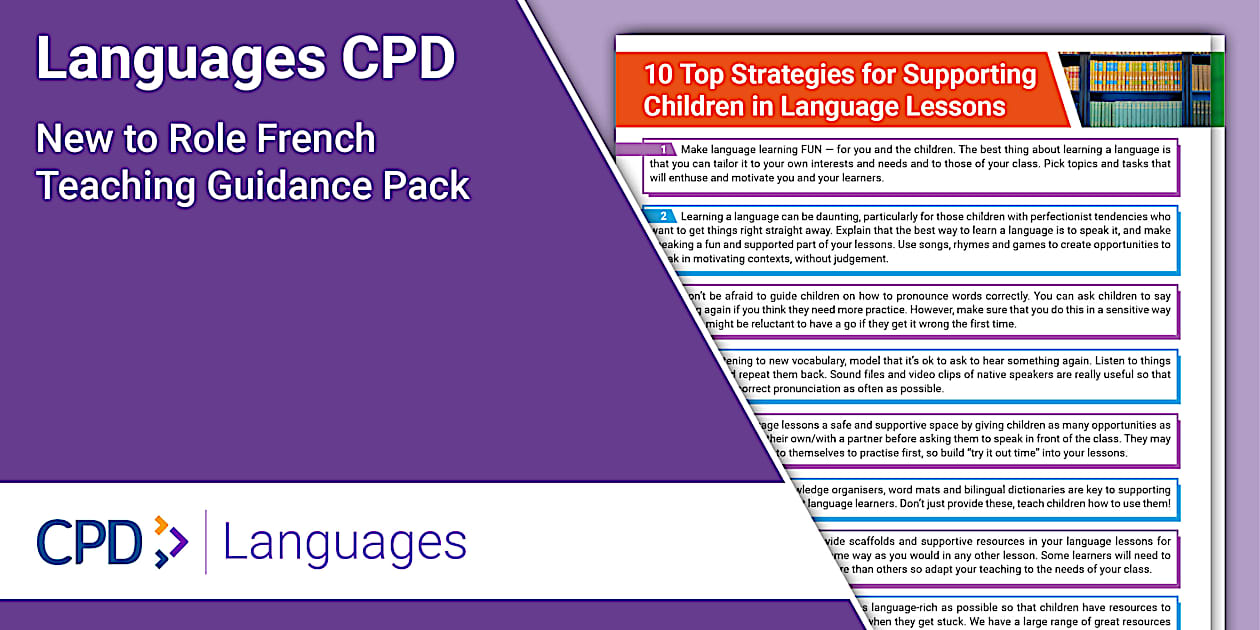 👉 Languages CPD: New to Role: French CPD for Primary Teachers