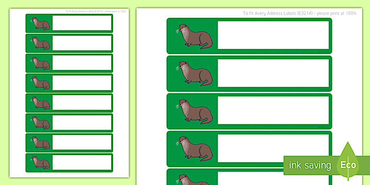 Otter Themed Gratnells Tray Labels - Cute Owl Themed Gratnells Tray Labels