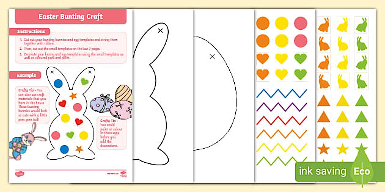 Easter Bunting Craft Activity – Easter Crafts – Twinkl