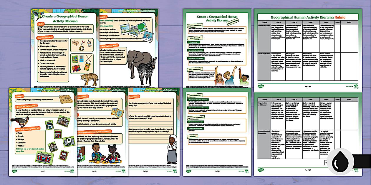 Create a Geographical Human Activity Diorama - Twinkl