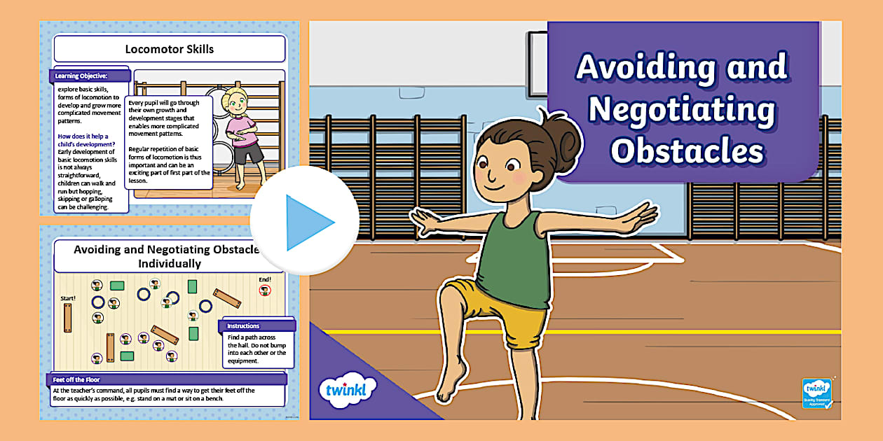 PE Avoiding and Negotiating Obstacles Lesson Ideas PowerPoint
