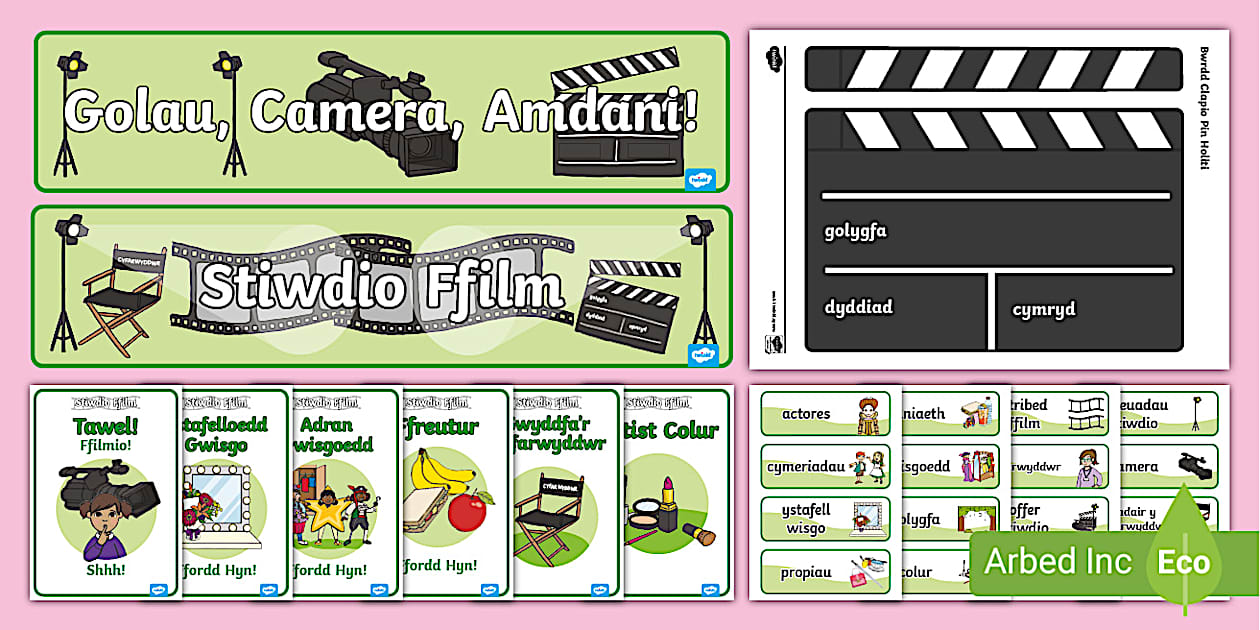 Pecyn Chwarae Rôl Stiwdio Ffilm (teacher made) - Twinkl