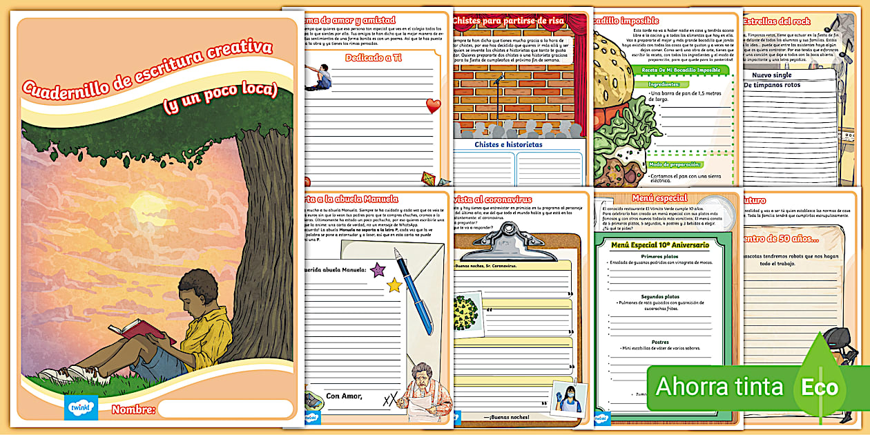 Cuadernillo: Escritura creativa para niños un poco loca