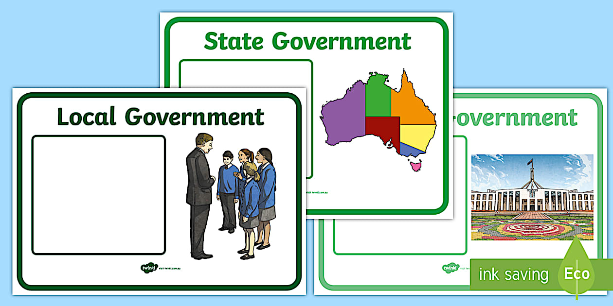 Australian Levels of Government Table Signs (teacher made)