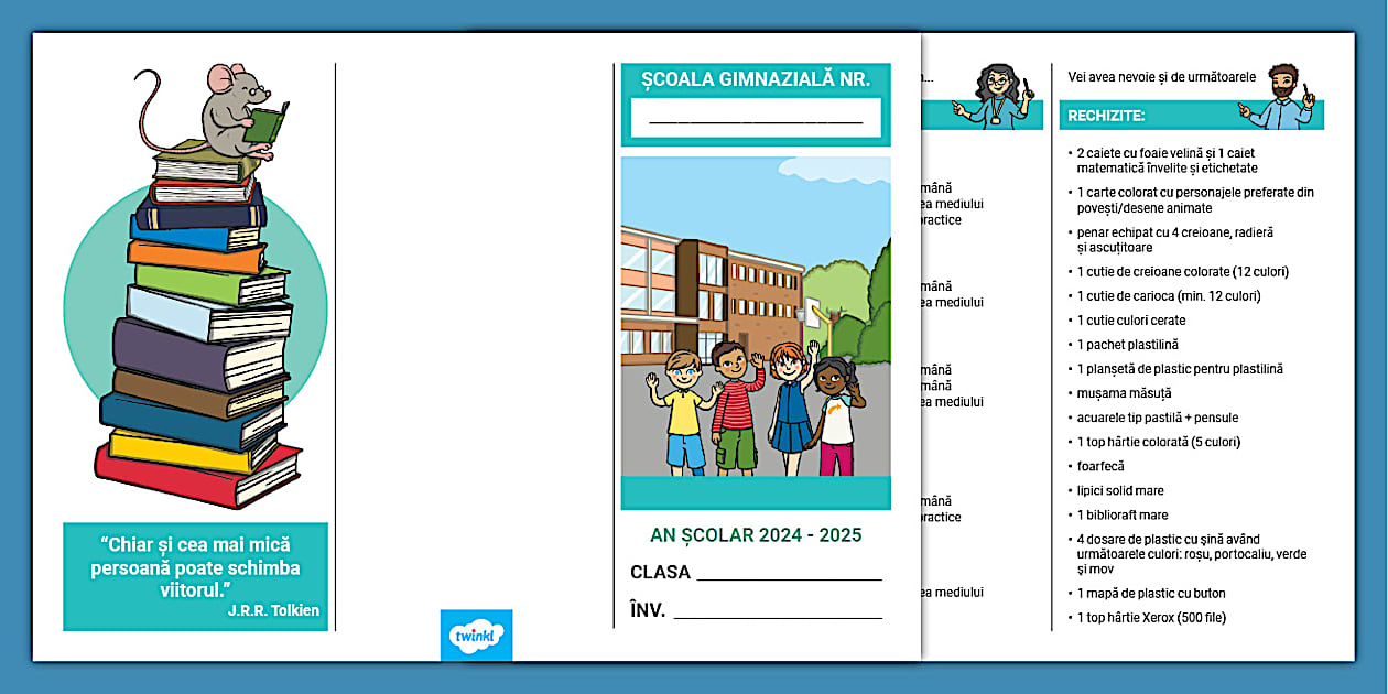 Model pliant pentru clasa pregătitoare – Prima zi de școală