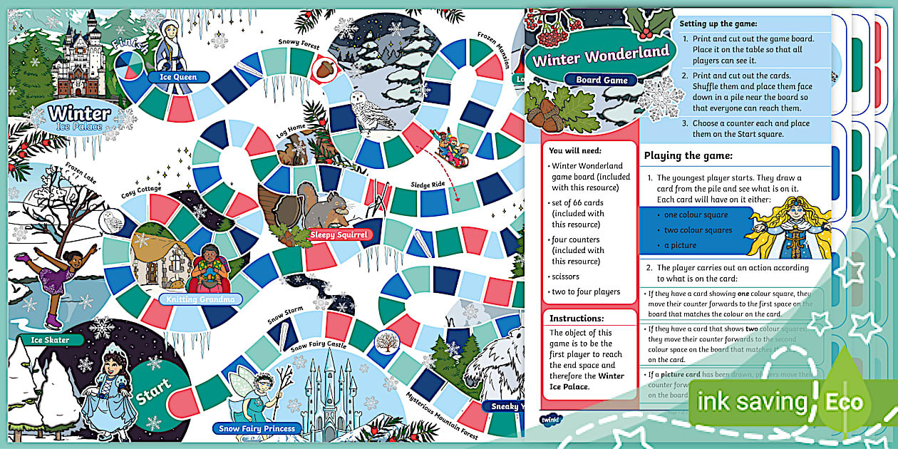 Winter Wonderland Board Game (teacher made) - Twinkl