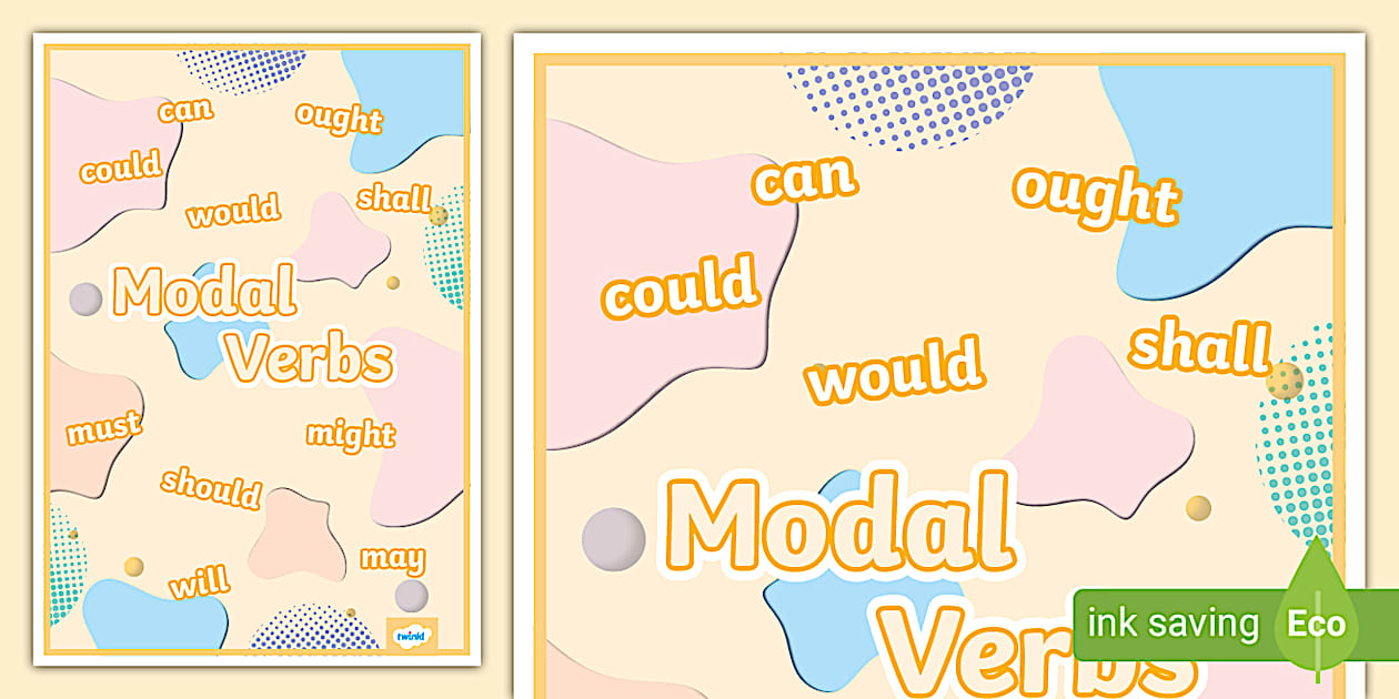 Modal Verbs Display Poster - Twinkl