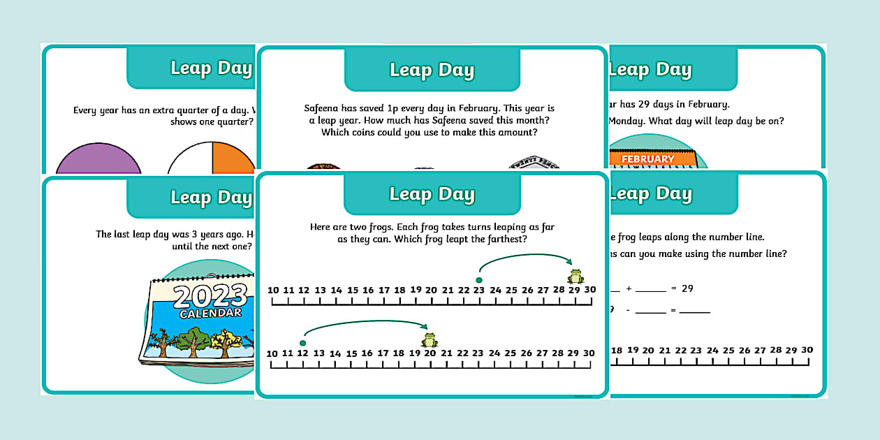 👉 KS1 Leap Day Maths Discussion Cards - Twinkl - Number