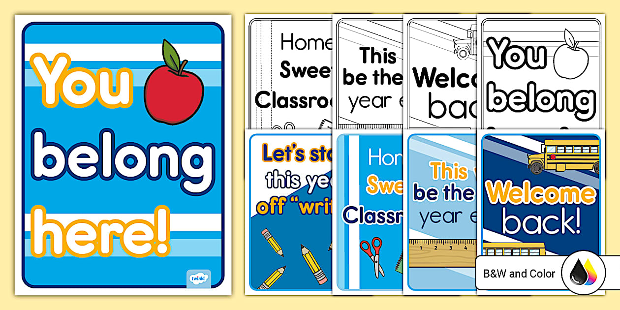 Back to School Posters (teacher made) - Twinkl