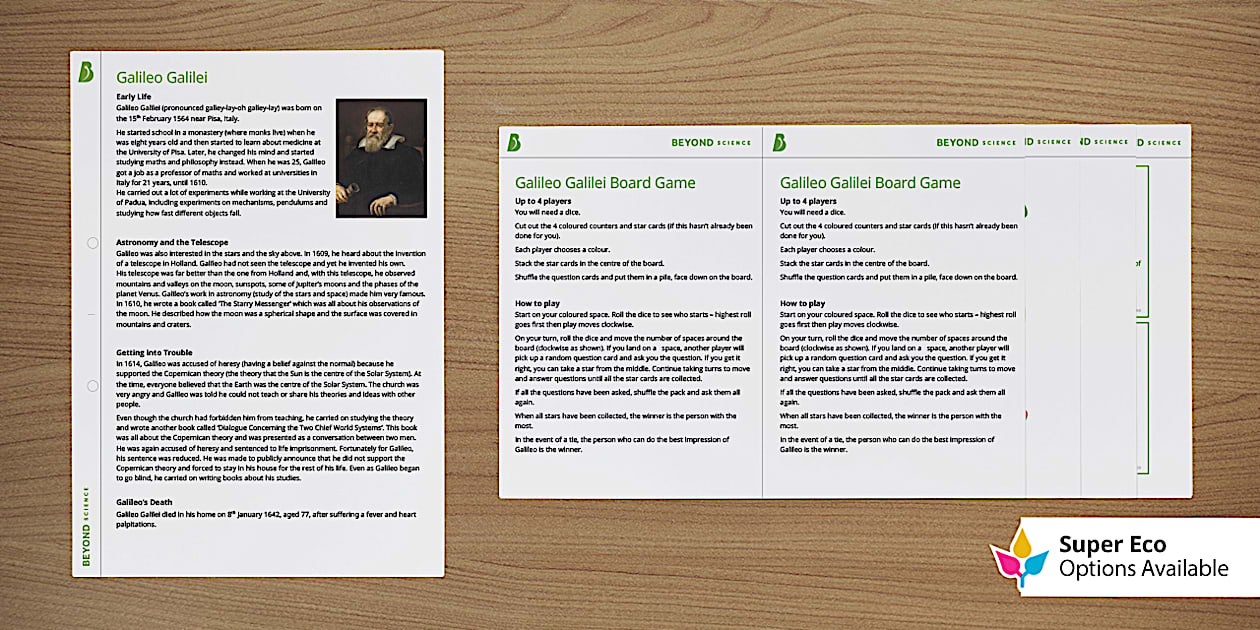 Galileo Galilei Birthday Board Game (teacher made) - Twinkl